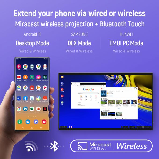 Wireless Wired Black 5ms Full Hd Touch Screen Monitor 15.6 Inch